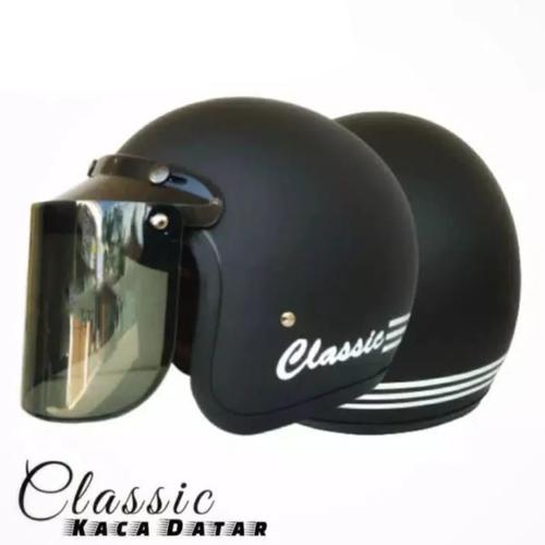 Promo Helm Bogo Retro Classic Dewasa Pria Wanita SNI + Kaca - Kuning ...