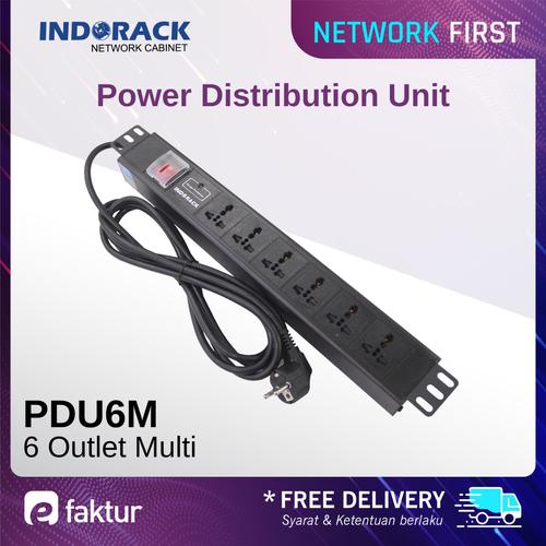 Jual PDU6M Indorack Power Distribution Unit 6 Outlet Multi Stop Kontak ...