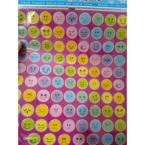 Jual STIKER SMILE EMOTICON SAD STICKER REWARD ANAK SEKOLAH MINGGU MURAH ...