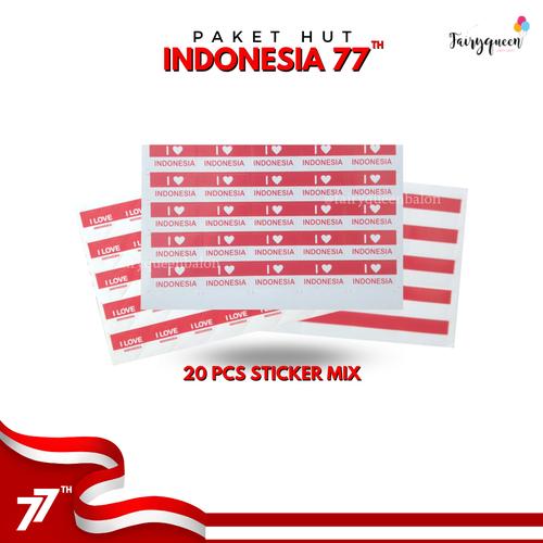 Jual Sticker Merah Putih / Tempelan Pipi / Stiker Bendera Merah Putih ...