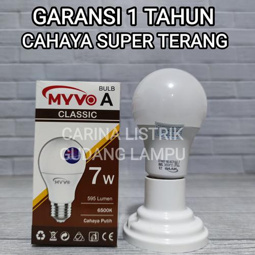 Jual MYVO CLASSIC LAMPU LED BULB 7W CAHAYA PUTIH 6500K GARANSI 1 TAHUN - Kota Tangerang Selatan ...