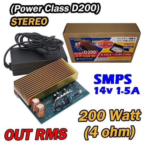 Jual KIT POWER AMPLIFIER STEREO CLASS-D 2X100W D200 200W AMPLI STEREO ...