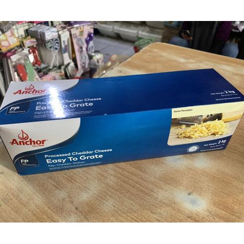 Jual Anchor Cheddar 2kg cheese / keju parut easy to grate etg cheese ...