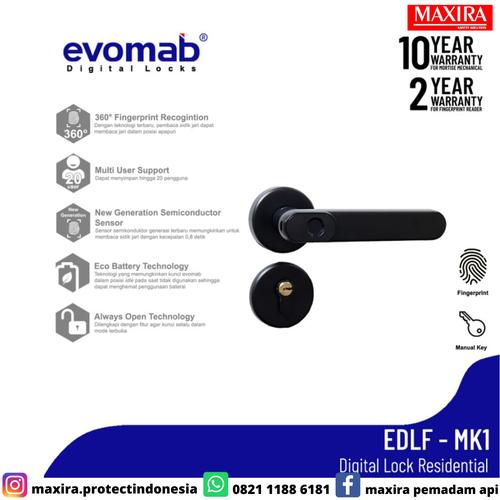 Jual EVOMAB Kunci Pintu Digital Smart Lock EDLF-MK1 dengan baterai ...