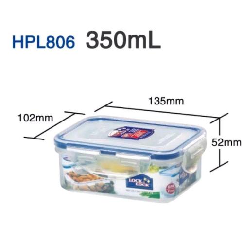 Jual LocknLock Container/kotak makan HPL806- 350ml,HPL805-180ml,HPL931-100 - 350ml -sekat - Kota ...