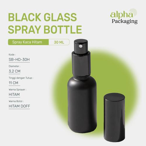 Jual Botol Spray Kaca Hitam Matte 30ml Glass Bottle Spray Black Premium ...