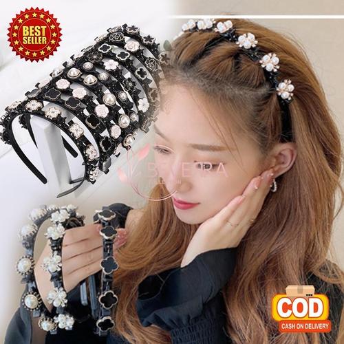 Jual Bando Korea Perempuan Dewasa Motif Bunga Aksesoris Rambut Lucu ...
