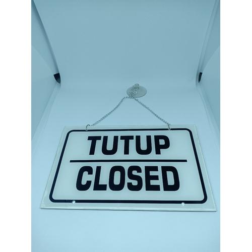 Jual Papan Nama Acrylic Stiker Sign Board Tutup/Closed - Kab. Bantul ...