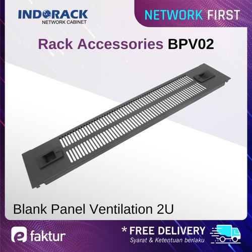 Jual BPV02 Indorack Blank Panel Ventilation 2U Penutup Celah Rak Server ...