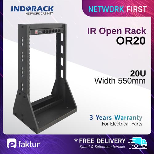 Jual OR20 Indorack Open Rack 20U Width 550mm Rak Server Audio Modem ...