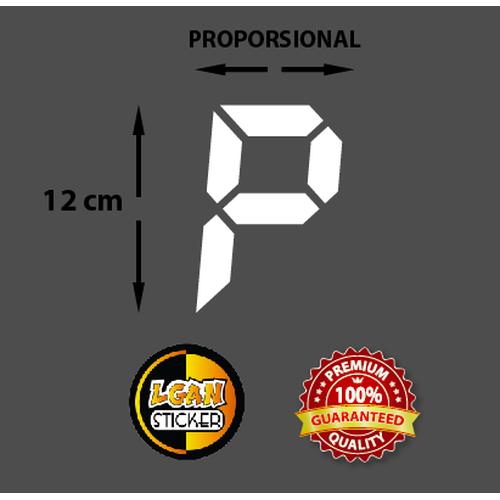 Jual STIKER ANGKA DIGITAL UK 12 CM - BAHAN REVLEKTIVE - WHITE - Jakarta ...