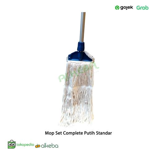 Jual mop set complete kain putih premium / tongkat + frame + kain ...