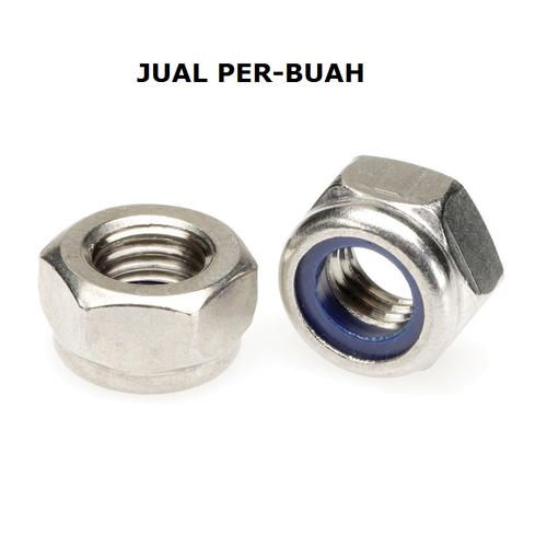 Jual Mur Nylon m 6 Galvanis Hexagon Nylon Insert Locking Nuts Nylock ...