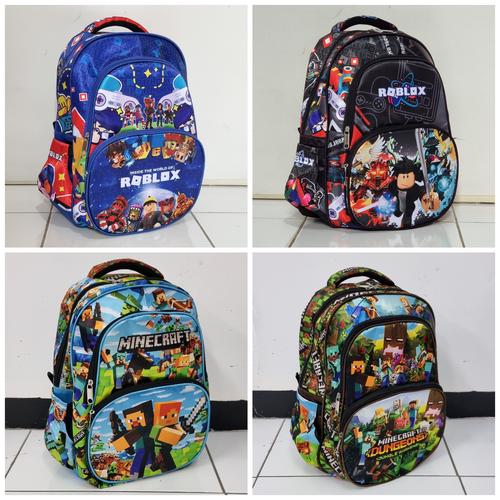 Jual Tas Ransel Sekolah 15" Anak Laki TK - SD Minecraft Roblox - 3031 ...