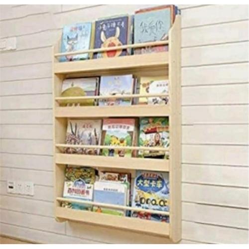 Jual Rak buku dinding anak montessori 4 susun dimensi 80x50 jati ...