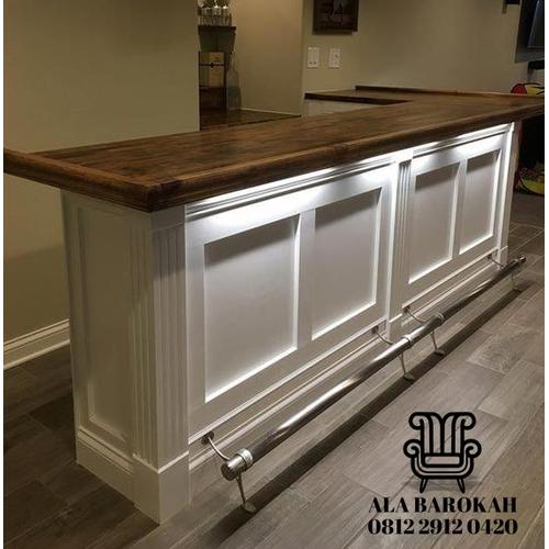 Jual meja resepsionis kayu solid jepara minimalis meja pelayanan ...