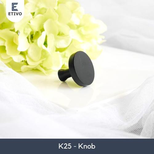 Promo K25 Cabinet Door Knob Handle Round Tarikan Pintu Laci Bulat Black ...