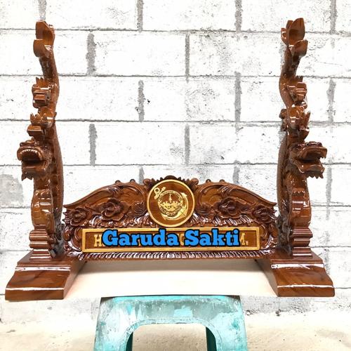 Jual Papan nama meja ukiran kayu jati - Jakarta Timur - garuda sakti ...