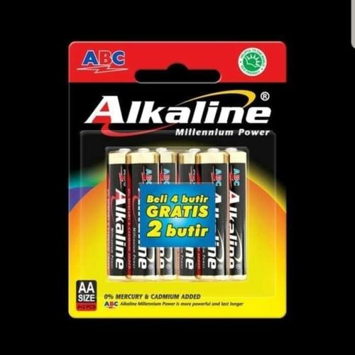 Jual Baterai ABC Alkaline AA 4+2 / Batre Jam A2 Isi 6 Pcs Exp 09 2029 ...