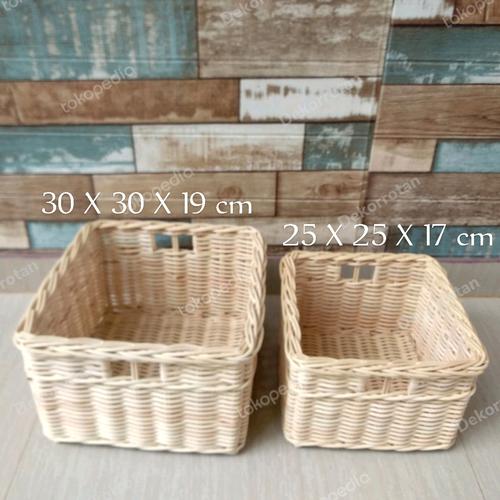 Jual keranjang box persegi kotak penyimpanan barang laci 1 set murah ...