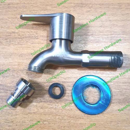 Jual KRAN KERAN AIR STAINLESS 1/2 inch Kran Tembok Kran Taman - keran ...
