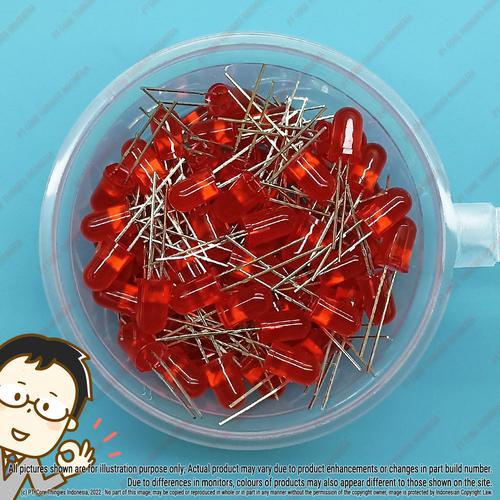 Jual Paket 100pcs LED 5mm Round Red / Red CZINE | Lampu Merah Diffused ...