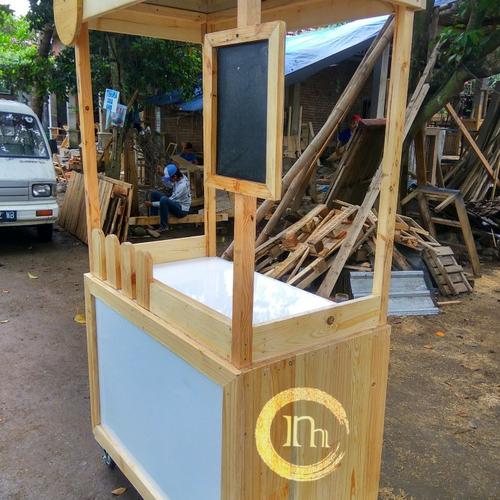 Jual rombong booth gerobak stand jualan kuliner kayu jati belanda - Kab ...