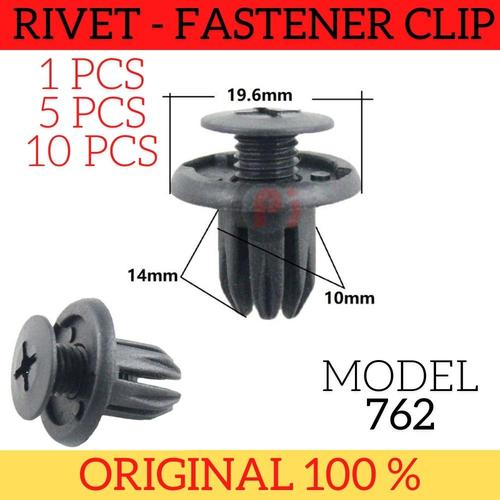 Jual Baut Rivet 762 Klip Mobil Motor Car Push Pin Fasteners Clip 20 x ...