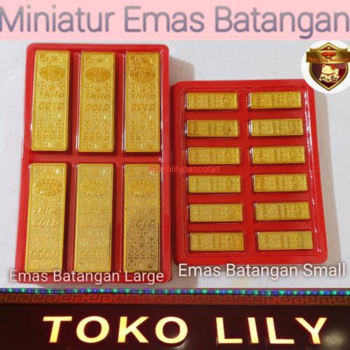 Jual Miniatur Emas Batangan / Miniature Gold Ingot / Hiasan Hampers - S ...