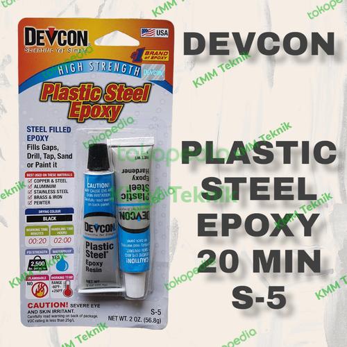 Jual DEVCON S-5 PLASTIC STEEL TUBE LEM PLASTIK EPOXY RESIN & HARDENER ...
