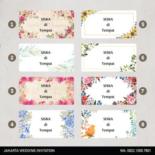 Jual Cetak Label Nama Tamu Undangan Pernikahan dgn Motif - Tom & Jerry ...