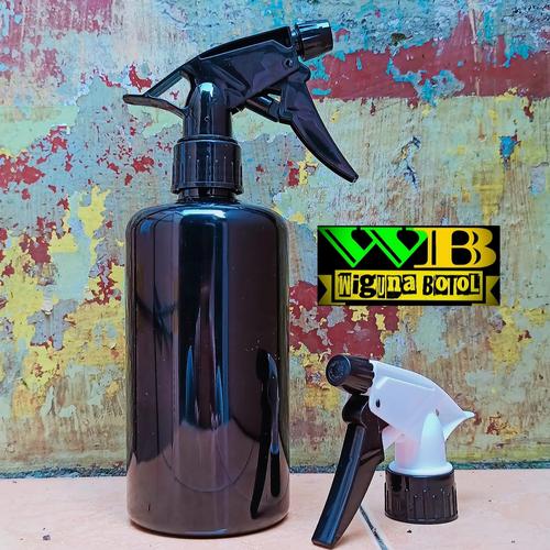 Jual Botol Spray 500ml Hitam / Botol PET 500ml Hitam Tutup Spray Big ...