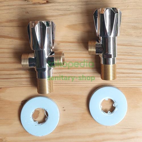 Jual stop kran toilet wastafel water heater single double tee kuningan ...