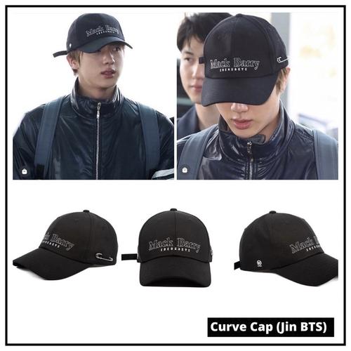 Jual Korean Cap Topi Korea JIN BTS Curve Cap Black JIN BTS Cap Korea ...