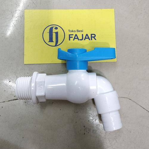 Jual Kran air PVC plastik 1/2 dan 3/4 Kran tembok taman kamar mandi ...