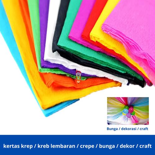 Jual kertas krep / kreb lembaran / crepe / bunga / dekor / craft ...