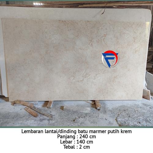 Jual Lembaran siku/daun meja besar marmer krem 240x140 - Kab ...