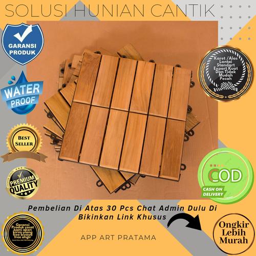Jual Decking Tile Lantai Kayu Ubin Kayu Line 12 Sejajar - Kab. Jepara ...