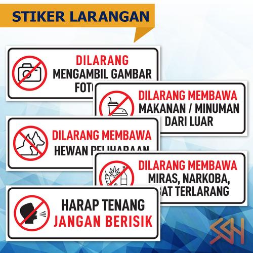 Jual Sticker Larangan Dilarang Membawa Makanan Mengambil Gambar - LR01 ...