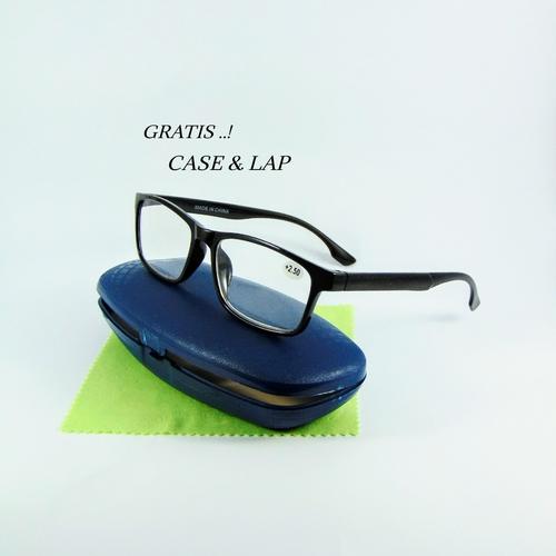 Jual Kacamata baca / kacamata plus frame kotak full r - +3.00 - Jakarta ...