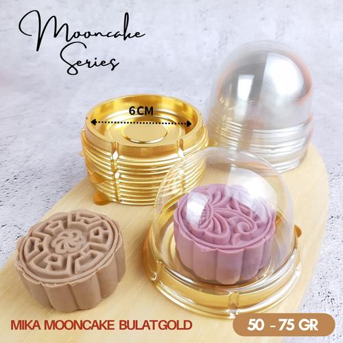Jual Mica Mooncake Dome Tray Case Gold Moon Cake Mika Bulat Kue Bulan ...