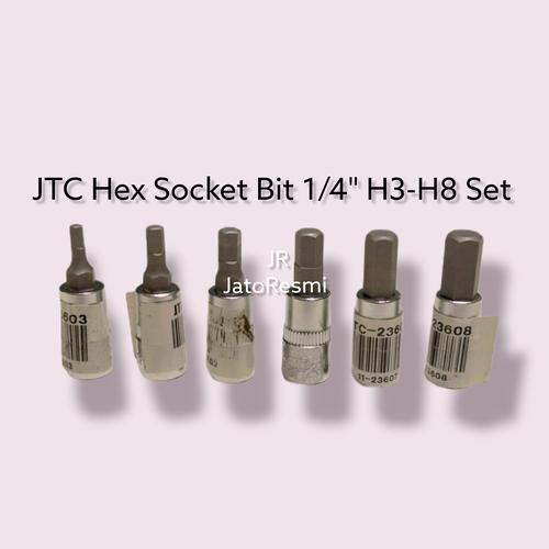 Jual JTC Hex Socket Bit 1/4" H3-H8 Set Socket L - Kota Surabaya ...