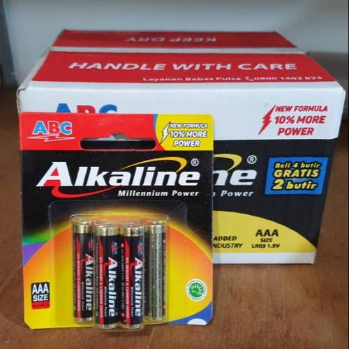 Jual Baterai ABC Alkaline A3 AAA 4+2 / Battery Jam A2 1 box isi 12 card ...
