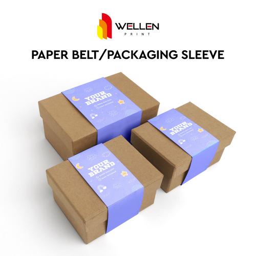 Jual Cetak Paper Belt Custom / Print Label Segel Box / Paper Sleeve ...