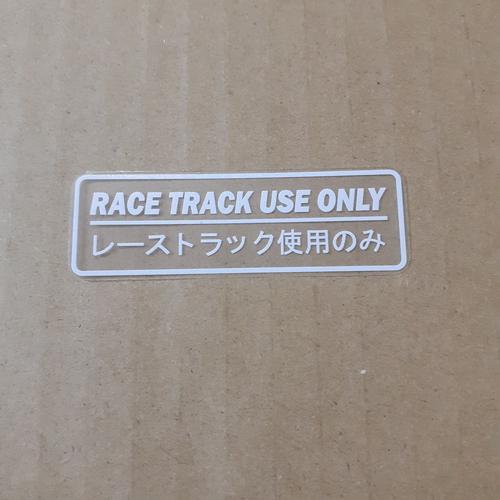 Jual Stiker RACE TRACK USE ONLY Transparan Bening - Putih - Kota ...