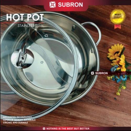 Jual Subron Panci Shabu Sekat 2 Sukiyaki Steamboat Hot Pot Stainles 30 ...