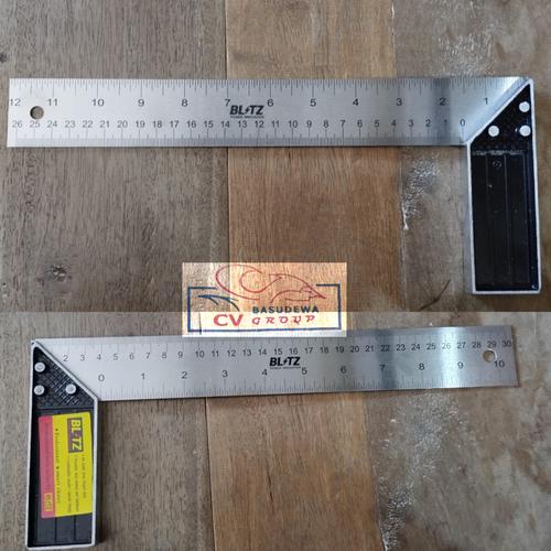 Jual BLITZ SIKU ALAT UKUR TUKANG STAINLESS 12" / SIKU TUKANG 12 INCH ...