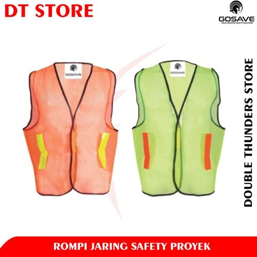 Jual Gosave Rompi Safety Jaring Jala Proyek Rompi Keselamatan - Orange ...