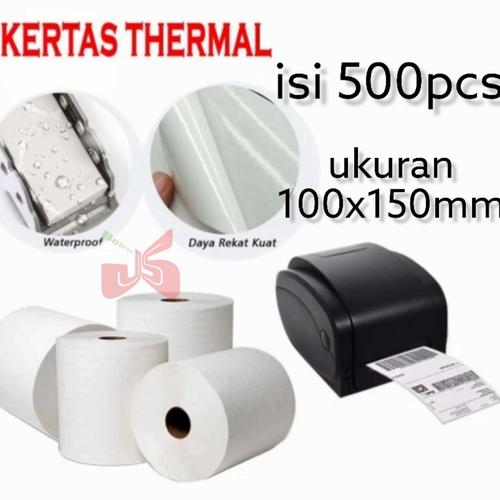 Jual kertas resi label thermal 100x150 stiker barcode - Jakarta Timur ...