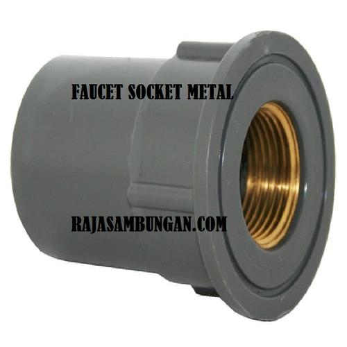 Jual SDD Metal 3/4 Inch AW Kuningan Sock Paralon Shock Drat Dalam ...